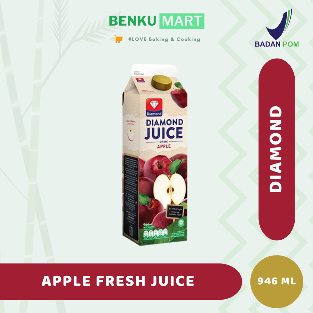 Jual DIAMOND JUICE APPLE UNSWEET 946 ML - Jus Apel | Shopee Indonesia