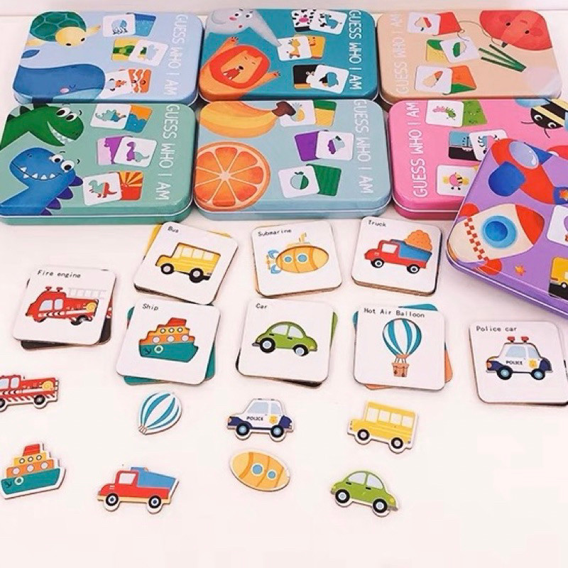 Jual Guess who puzzle tin box - mainan edukasi anak - puzzle tebak2an ...