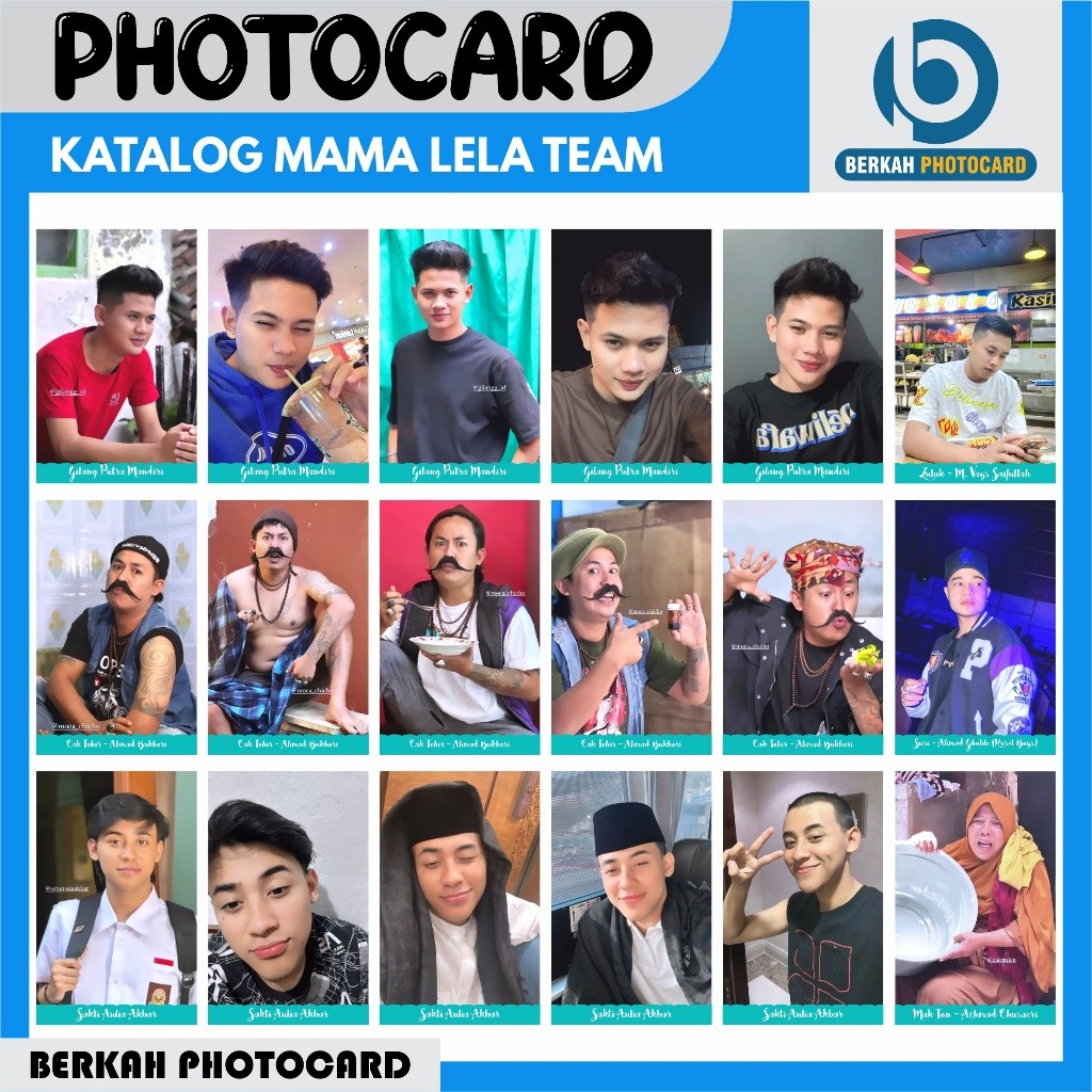 Jual Koleksi PHOTOCARD MAMA LELA TEAM 100 pcs GLOSSY 1 SISI Foto Card | Shopee Indonesia