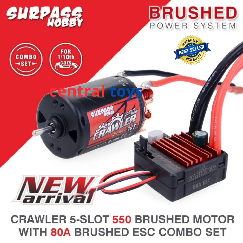 Jual SURPASS HOBBY ESC 80A combo set motor 550 brushed 5-partisi ...