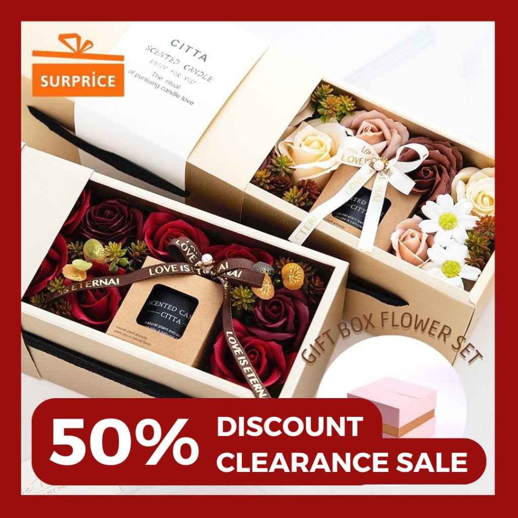 Jual [MEGA SALE] Surprice DORU Hampers Flower Box + Lilin Aromaterapi ...