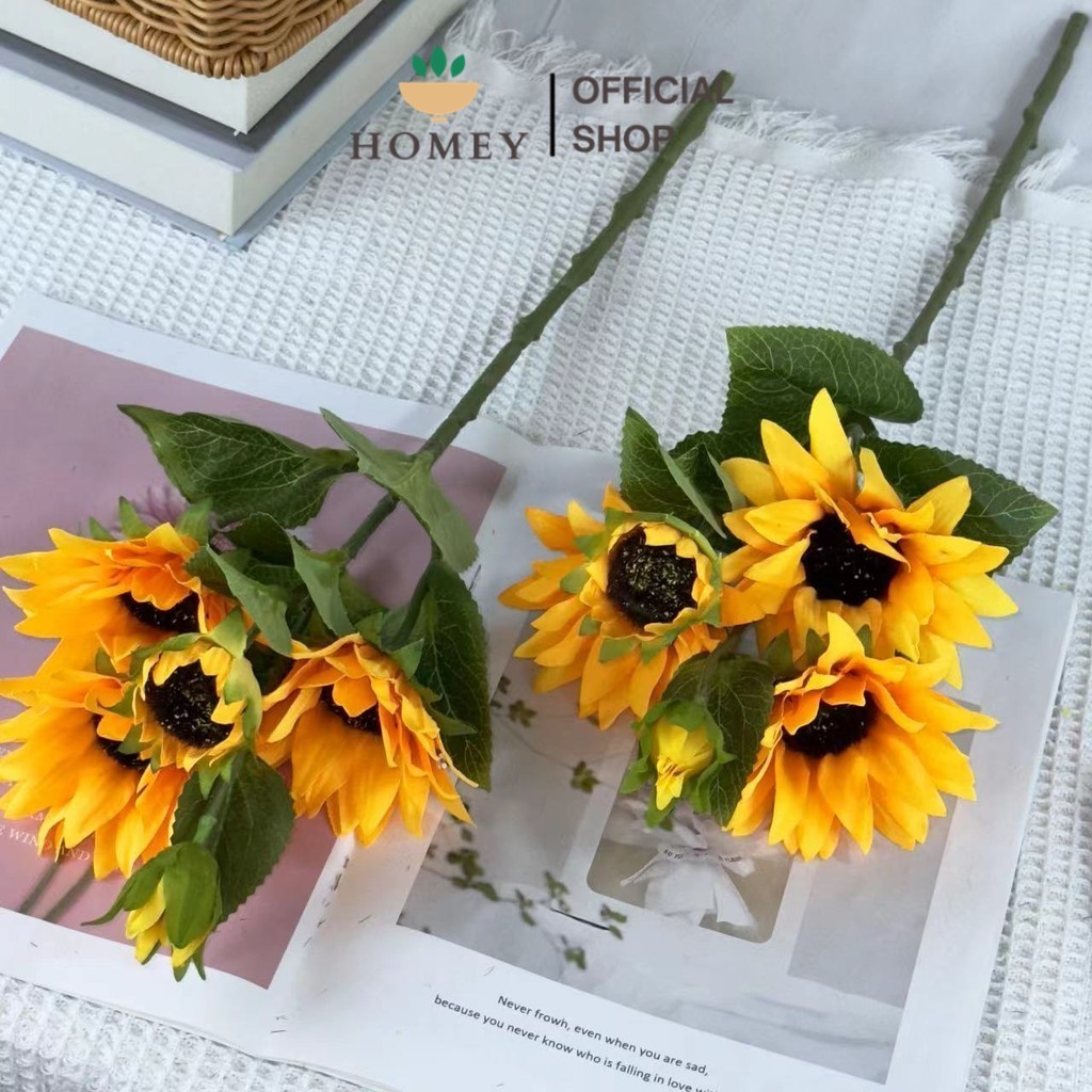 Jual HOMEY - Bouquet bunga SUNFLOWER 6cbg Mix Diameter 9cm Matahari ...