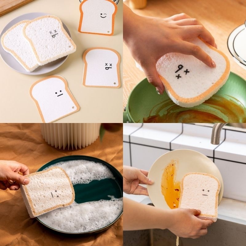 Jual TK Spons Cuci Piring Roti Korea Awet Lucu Aesthetic Lembut Sponge ...