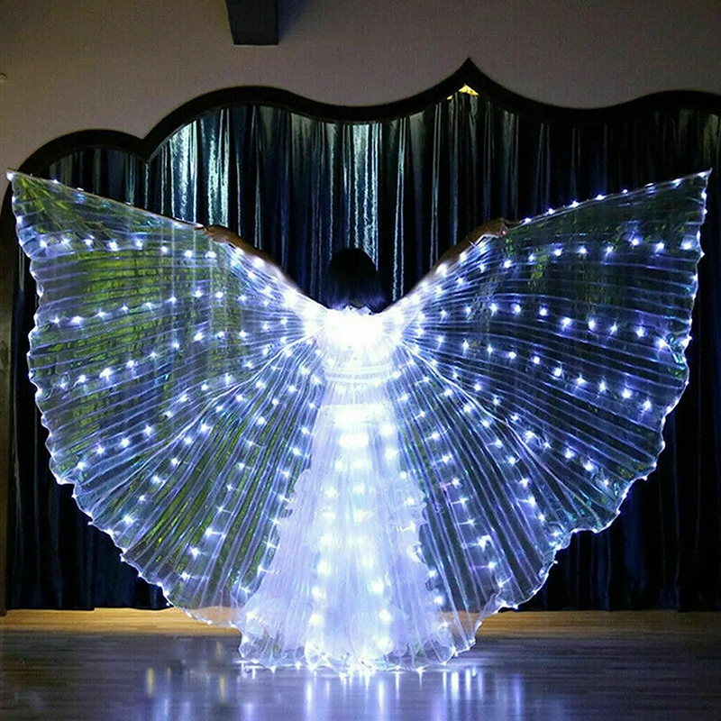 Jual LED Colorful Luminescent Cloak Dancers Luminous Butterfly Belly ...