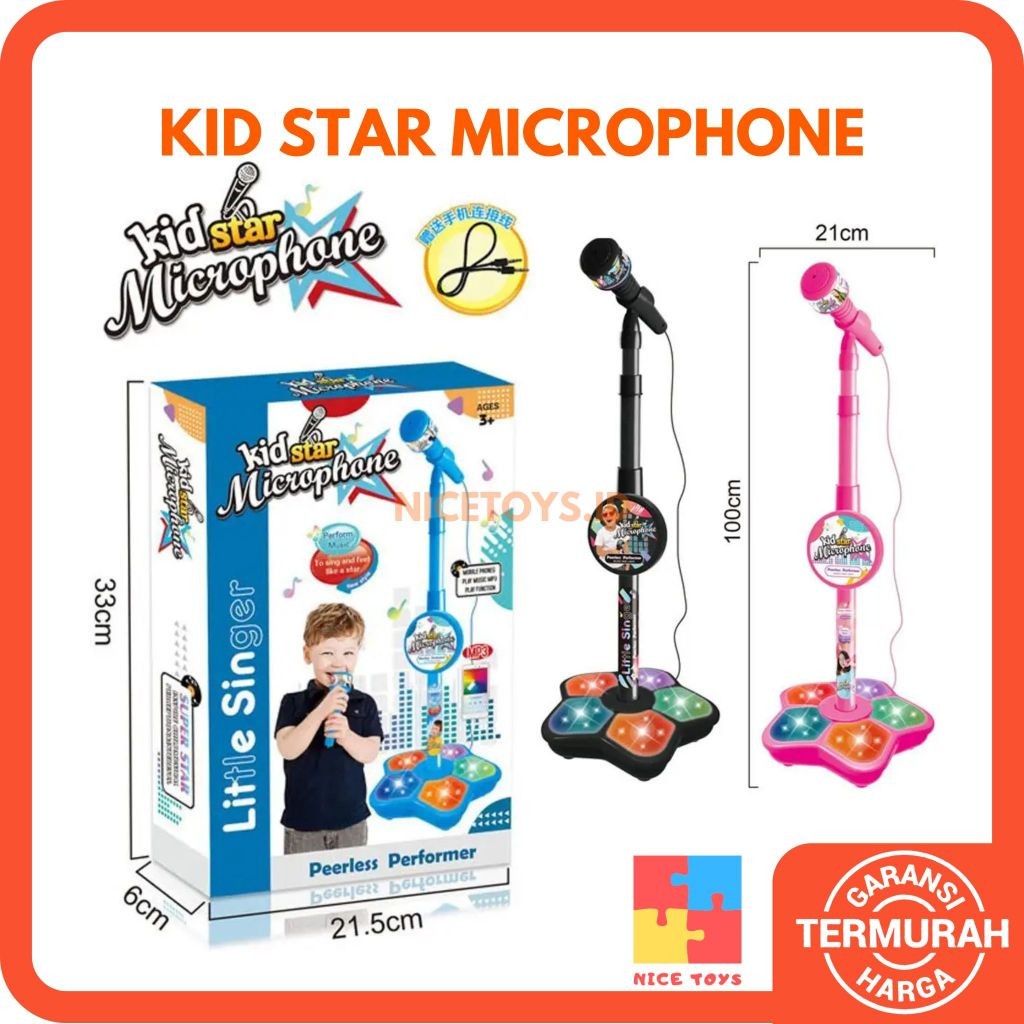 Jual LQ02PO Kids Star Microphone Anak Mic Anak Anak Untuk Karaoke ...