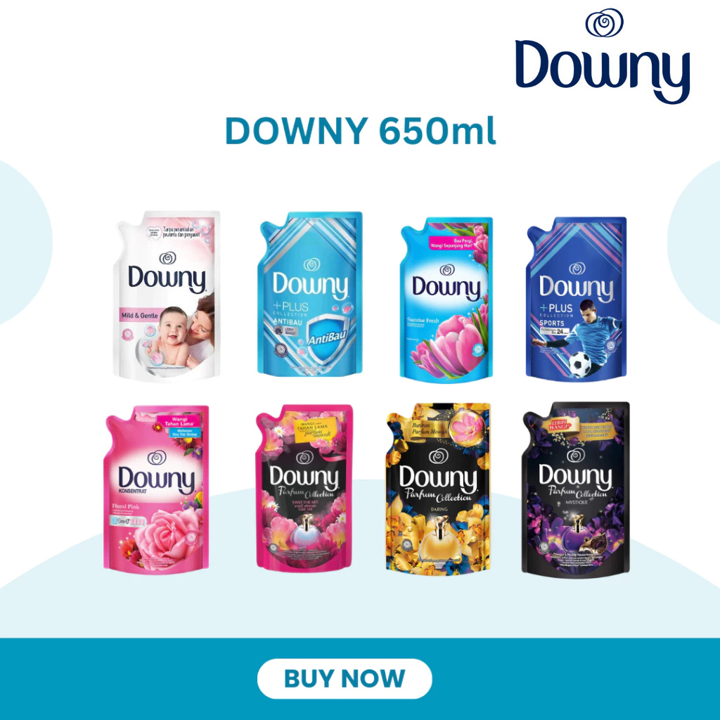 Jual Downy Pewangi dan Pelembut Pakaian Konsentrat 650mL / 550mL | Shopee Indonesia