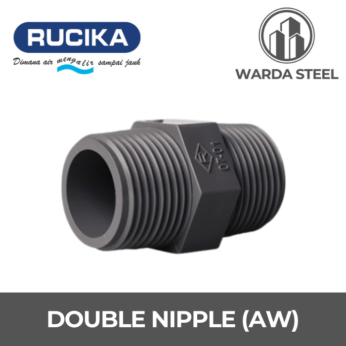 Jual Double Nepel AW 1/2" PVC RUCIKA - Dobel Nipple Nepple Nipel Drat 1 ...