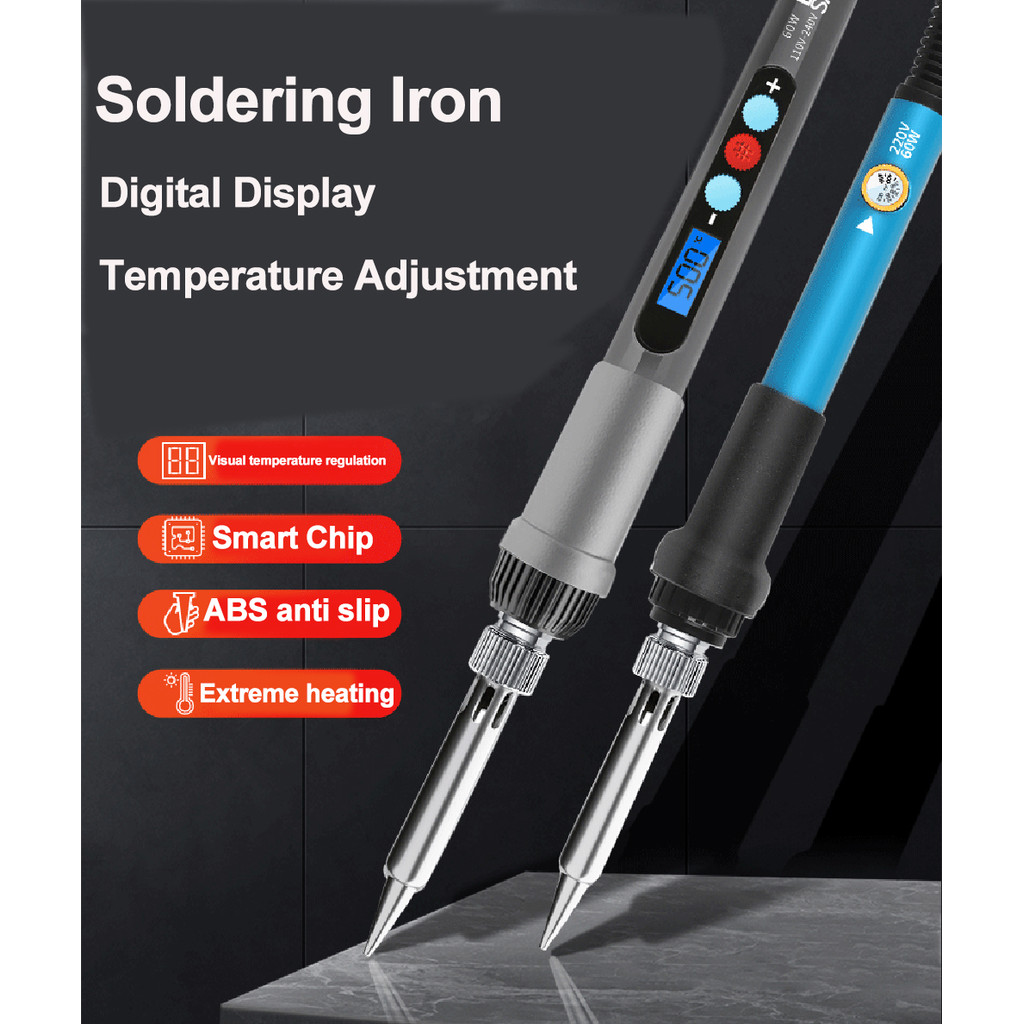 Jual Digital Display /Temperature Adjustable Electric Soldering Iron 60W 110/220V Welding Repair ...
