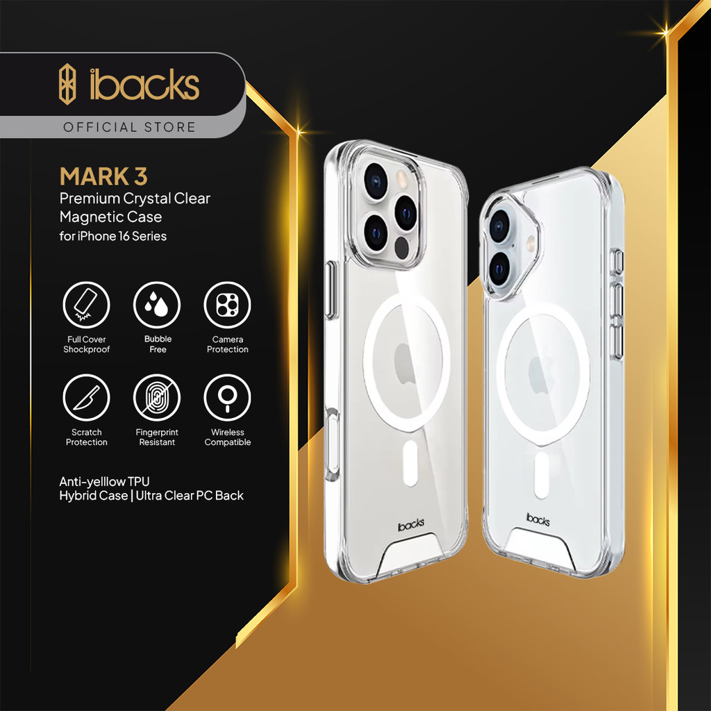 Jual Ibacks Mark 3 Crystal magnetic Phone Case For Iphone 16 Series ...