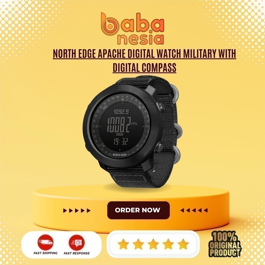 Jual NORTH EDGE APACHE Digital Watch Military With Digital Compass ...