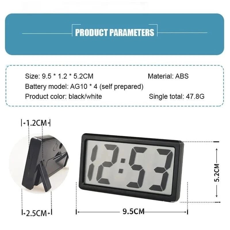 Jual Jam Mobil Dasbor Digital LCD Digital Table Dashboard Desk ...