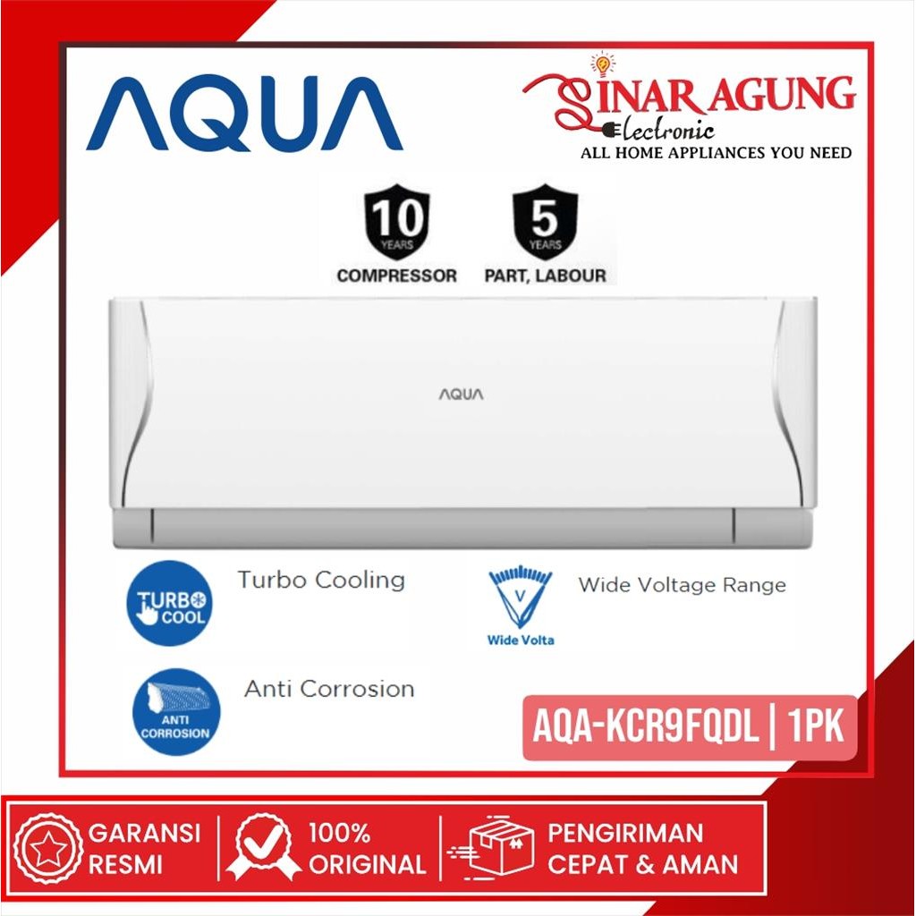 Jual AQUA AQA-KCR9FQDL / AQAKCR9FQ AC SPLIT STANDARD TURBO COOL 1 PK | Shopee Indonesia