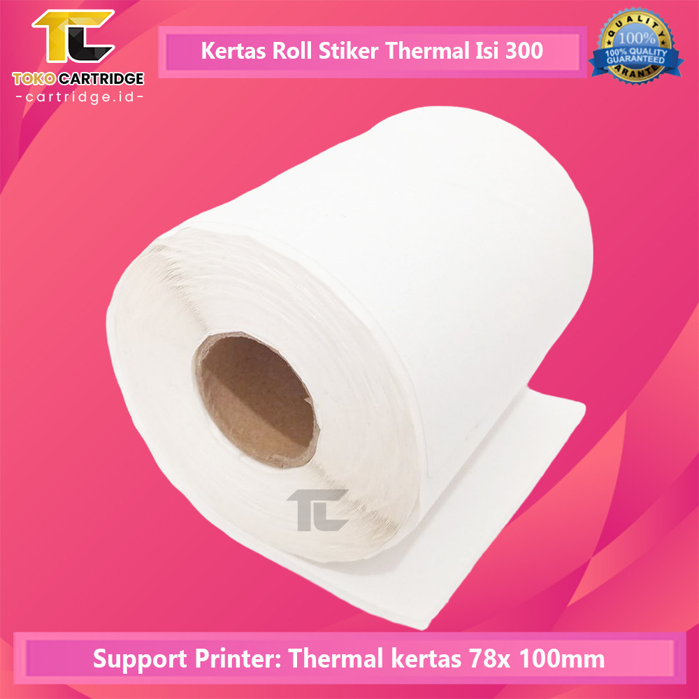 Jual Kertas Thermal Roll Sticker Roll Label Resi 150mm x 100mm 78mmx100 Kertas Lipat Stiker ...
