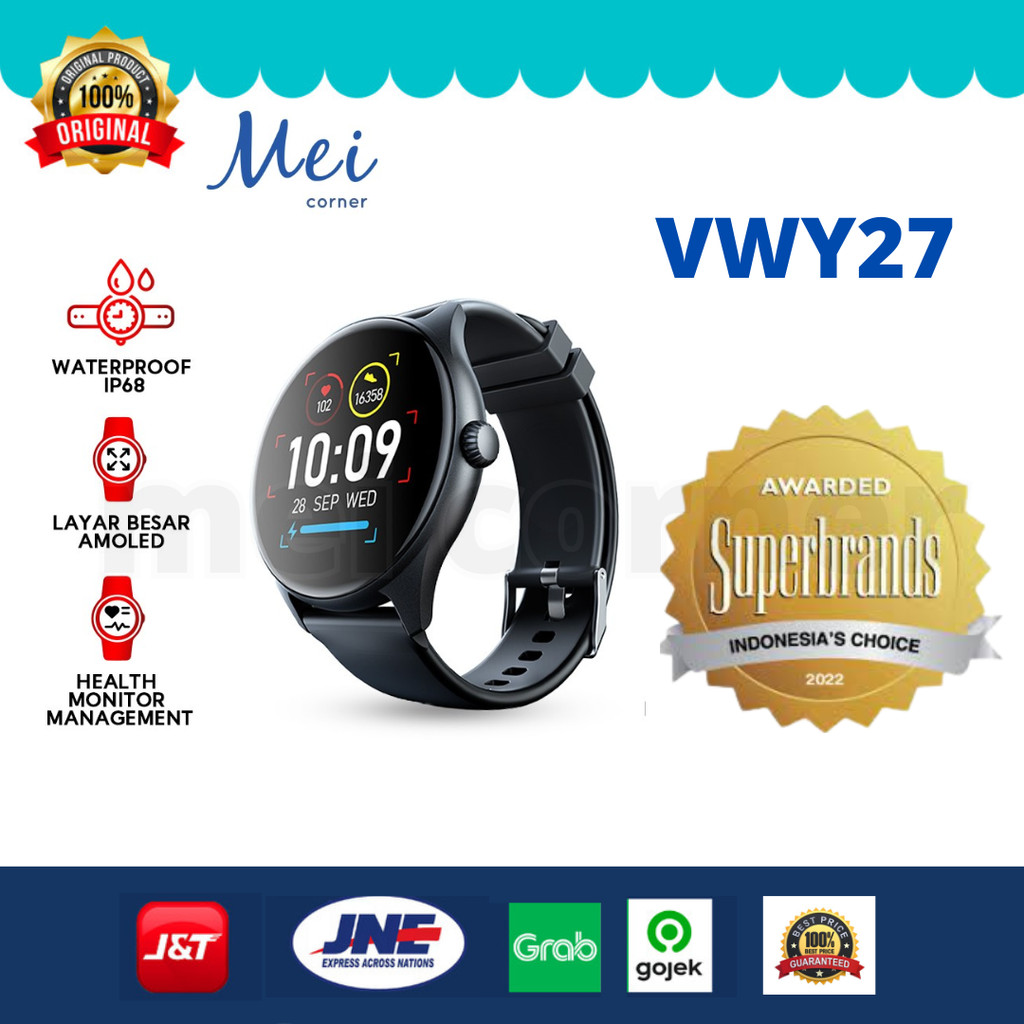 Jual VIVAN VWY27 Smart Watch AMOLED | 100+ Sports Mode | Waterproof ...