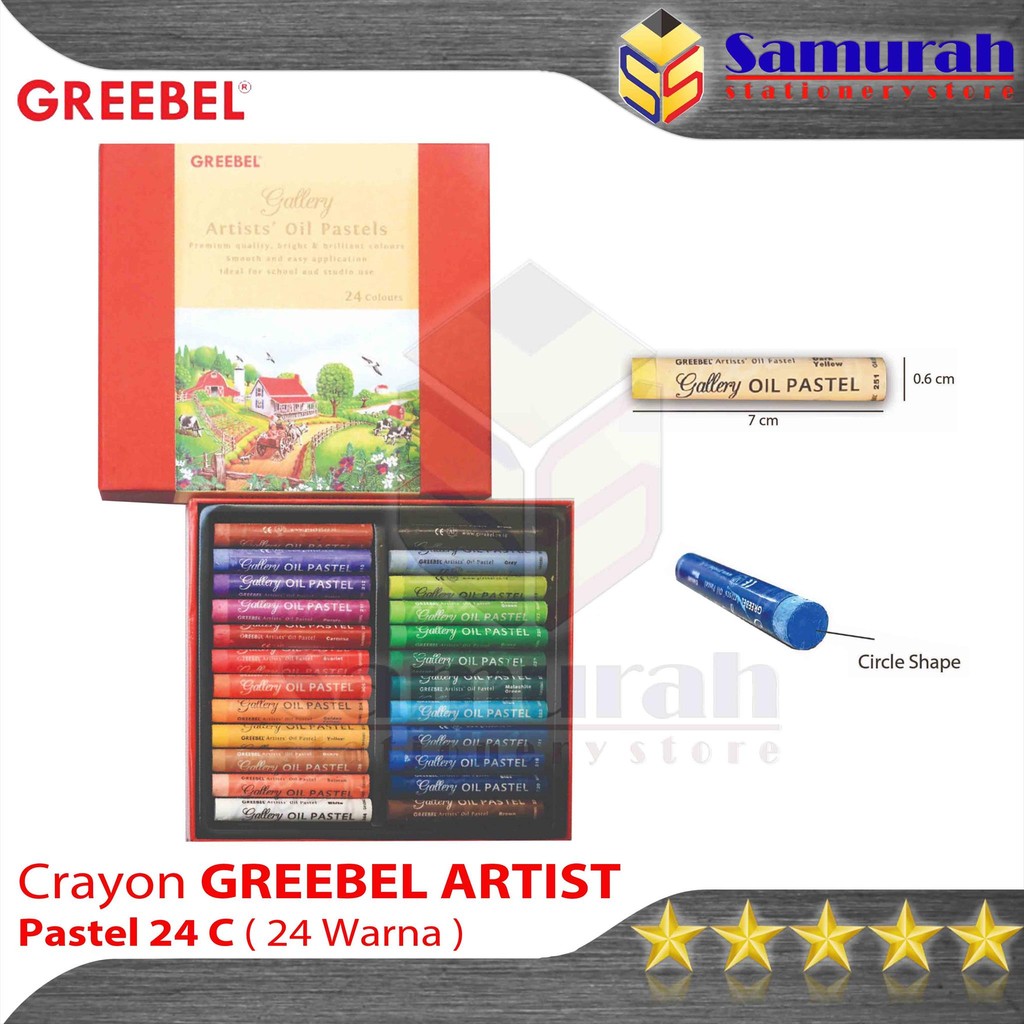 Jual Crayon Greebel Artist 24 Warna / Krayon Gambar Profesional ...