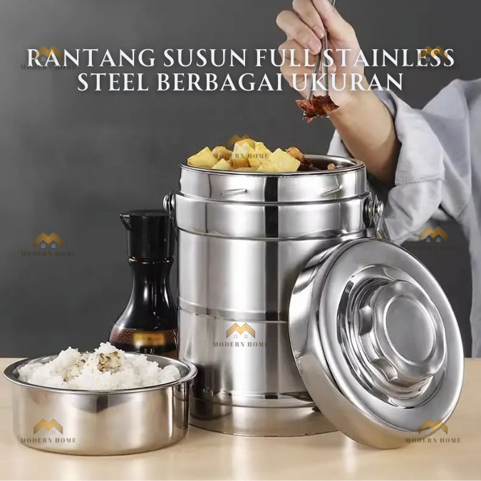Jual Rantang Susun Full Stainless Steel Berbagai Ukuran Tempat Bekal ...