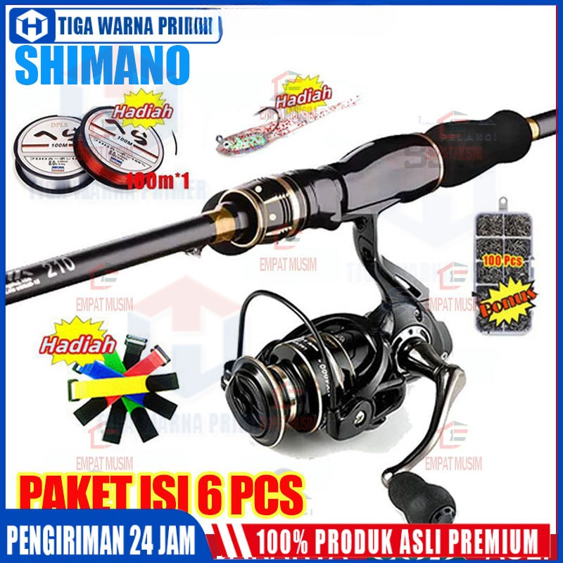 Jual joran pancing 1.65m-2.7m 2 bagian pancing reel 2000 3000 5000 7000 joran spining reel ...