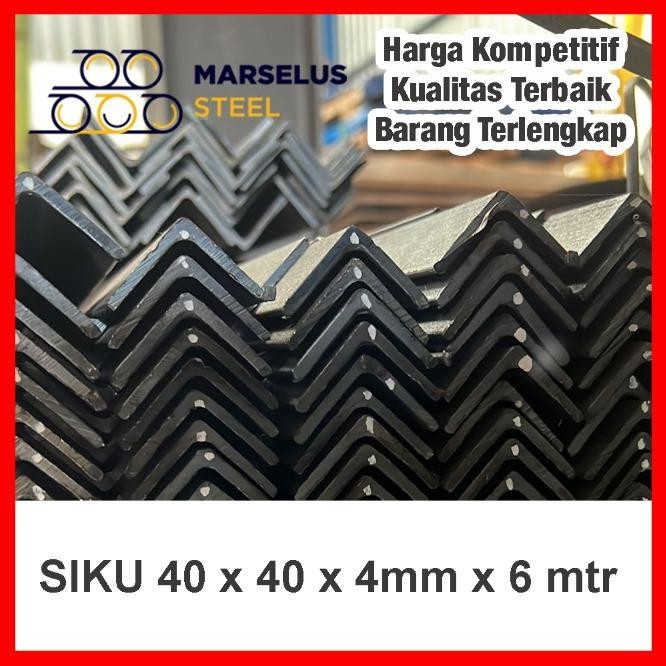 Jual Besi Siku 40 x 40 tebal 4 mm EQ SS400 (Mild Steel) | Shopee Indonesia