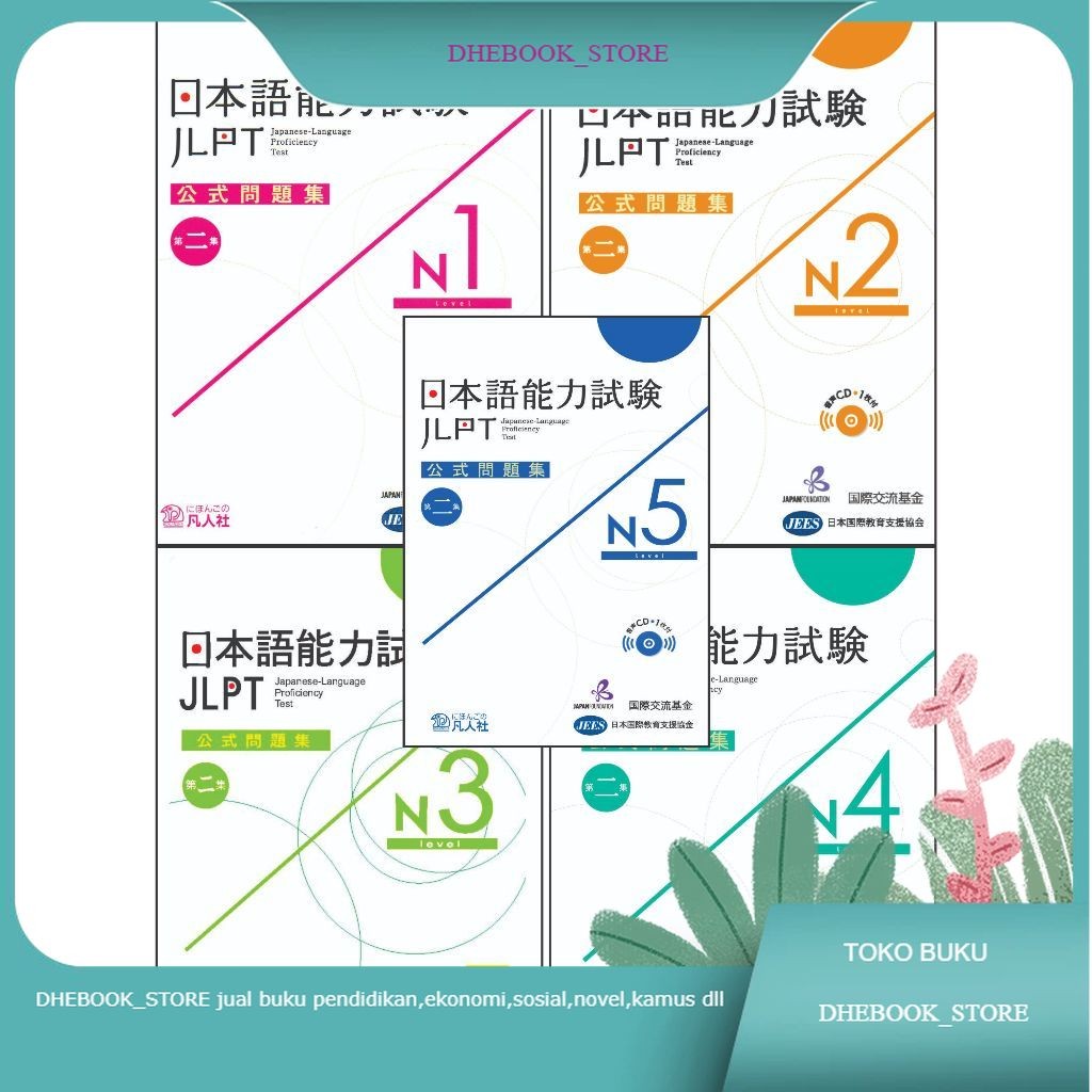 Jual JLPT Koushiki Mondaishuu N1,N2,N3,N4 & N5 (Dai 2 Shuu) | Shopee Indonesia