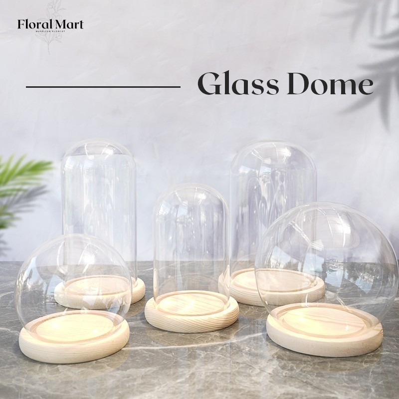 Jual Glass Dome Kaca Flower Bunga Kering Floral Mart | Shopee Indonesia