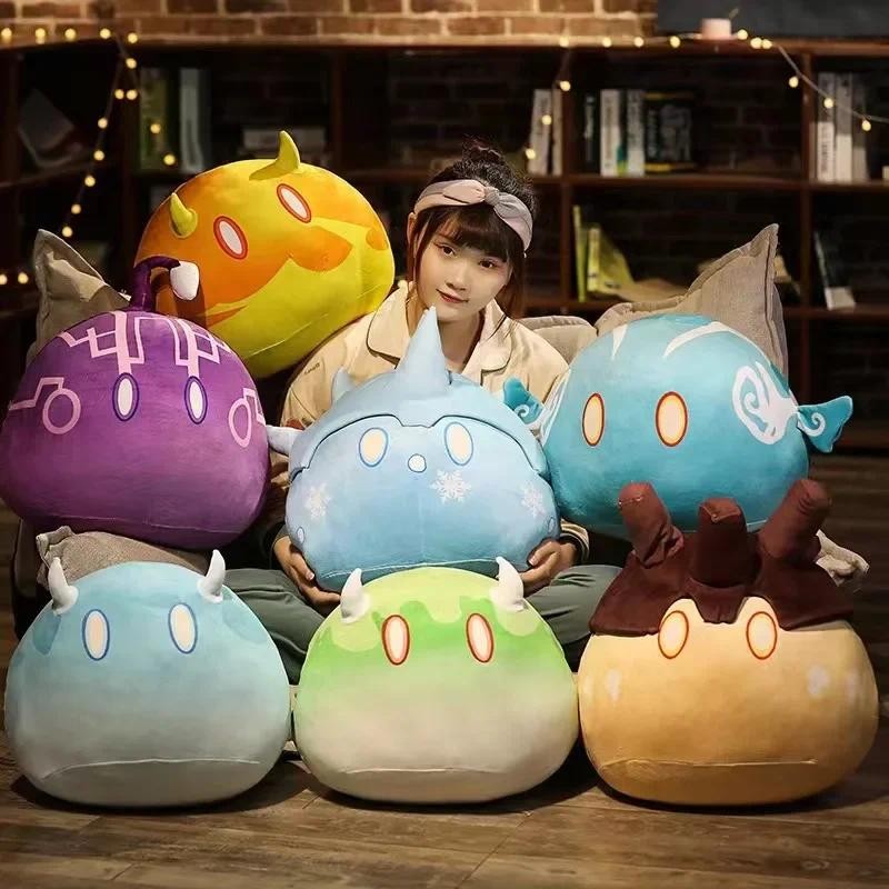 Jual Genshin Impact Slime Plush Toys Anime Doll Element Anemo Electro ...