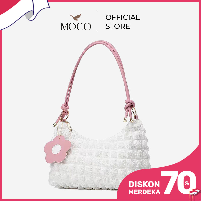 Jual 【Last Call】MOCO Fashion Tas Hand Bag Wanita Awan Lucu Marshmallow Puffer Bag Charm Bunga ...