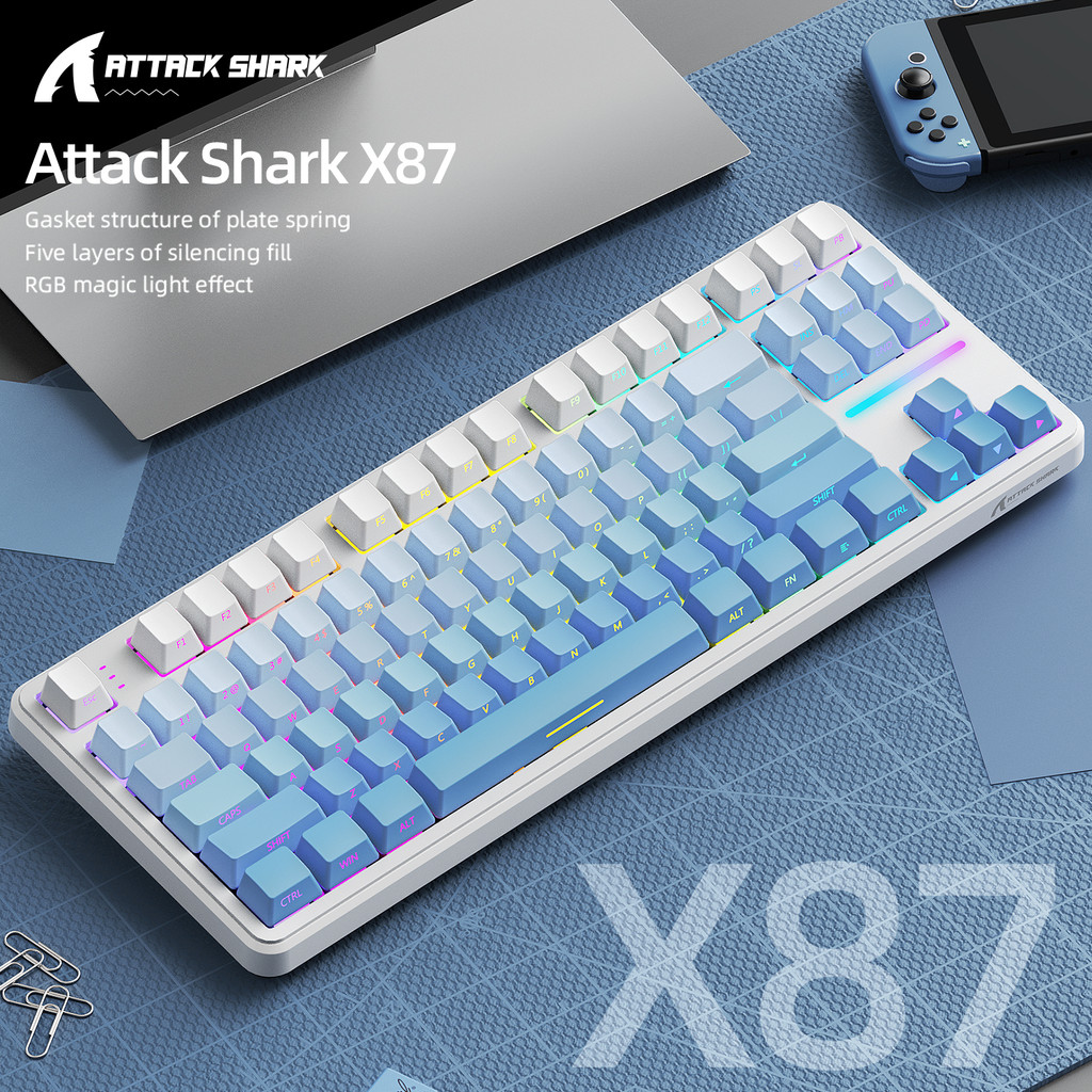 Jual Attack Shark X87 Wireless Mechanical Keyboard,Three-mode ...