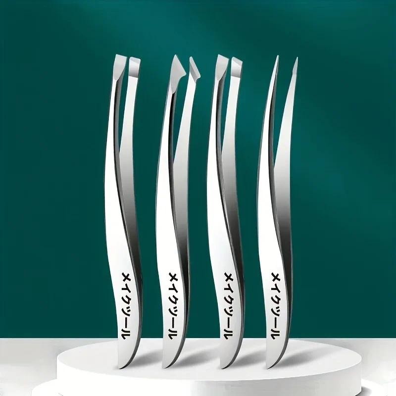Jual Precision Stainless Steel Tweezers for Eyebrow Hair Facial Hair ...