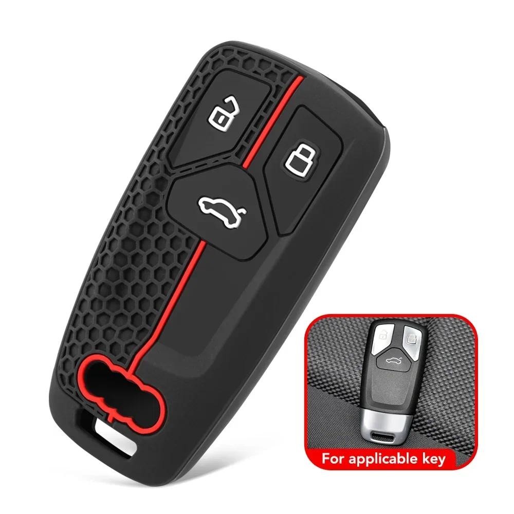 Jual Silicone Keychain For Car Keys Case Holder Key Cover For Audi Q5 ...