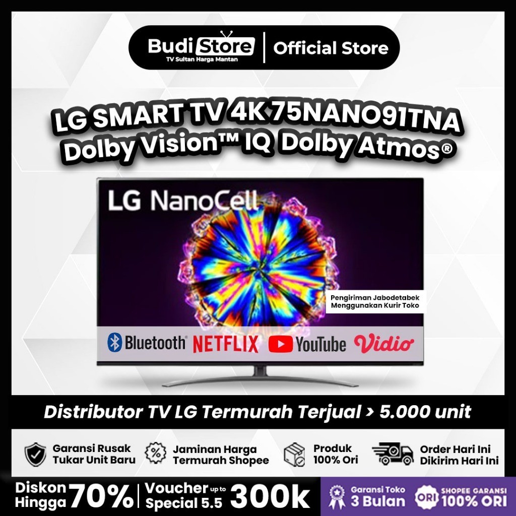 Jual LED TV LG 75 INCH NANOCELL SMART TV UHD 4K NANO CELL 75NANO91TNA 100% Original - istanatv ...