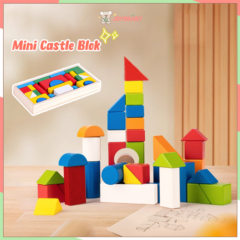 Jual JOYOBABY Mini Castle Mainan Balok Susun City Block Geometris ...