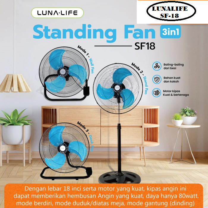 Jual STAND FAN LUNA LIFE SF-18KIPAS MEJA LUNA LIFE FF-12 | Kipas Angin Luna Life 18 Inch SF-18 ...