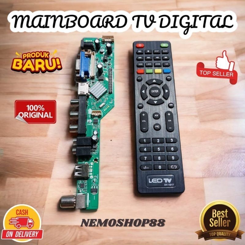 Jual Mainboard Tv Digital + Remote Tv Universal Tv Lcd Led | Shopee ...