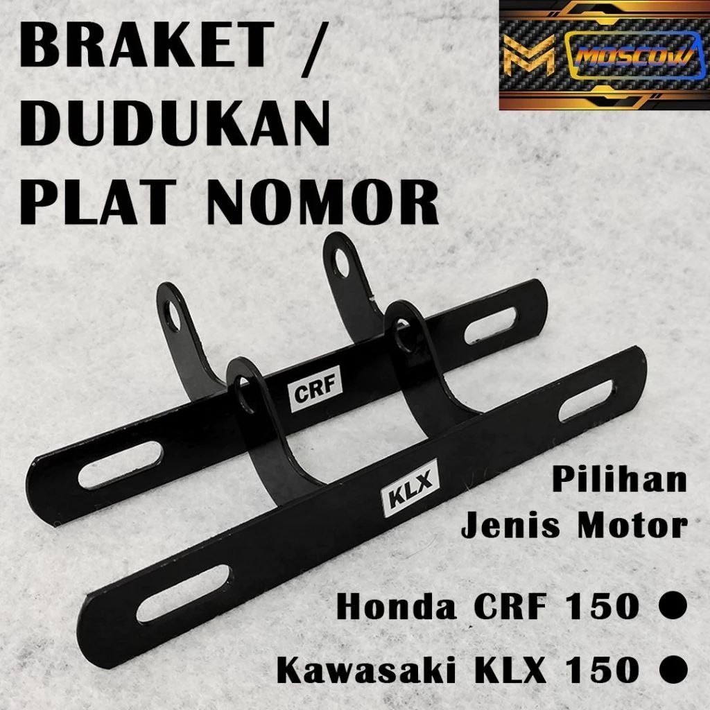 Jual BRAKET PLAT NOMOR DEPAN MOTOR CRF 150 KLX 150 BAHAN BESI HITAM ...