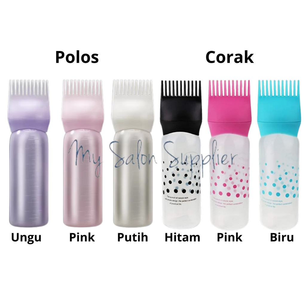 Jual Botol Cat Rambut Aplikator Sisir cocok untuk di Rumah / Salon ...