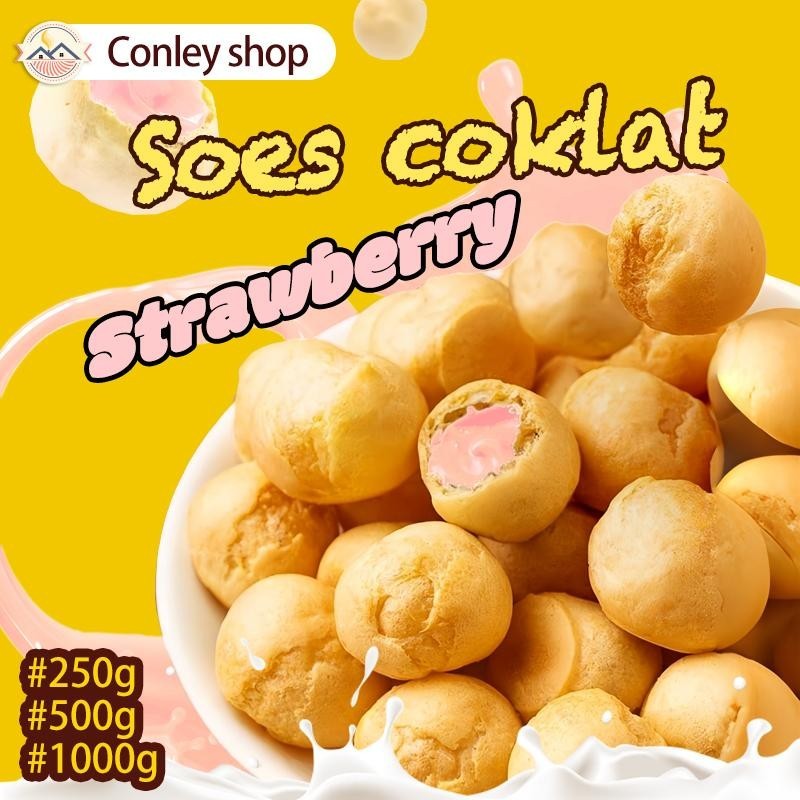 Jual COD Soes strawberry/coklat/ 500g/1kg / mix rasa/halal Kue Sus ...