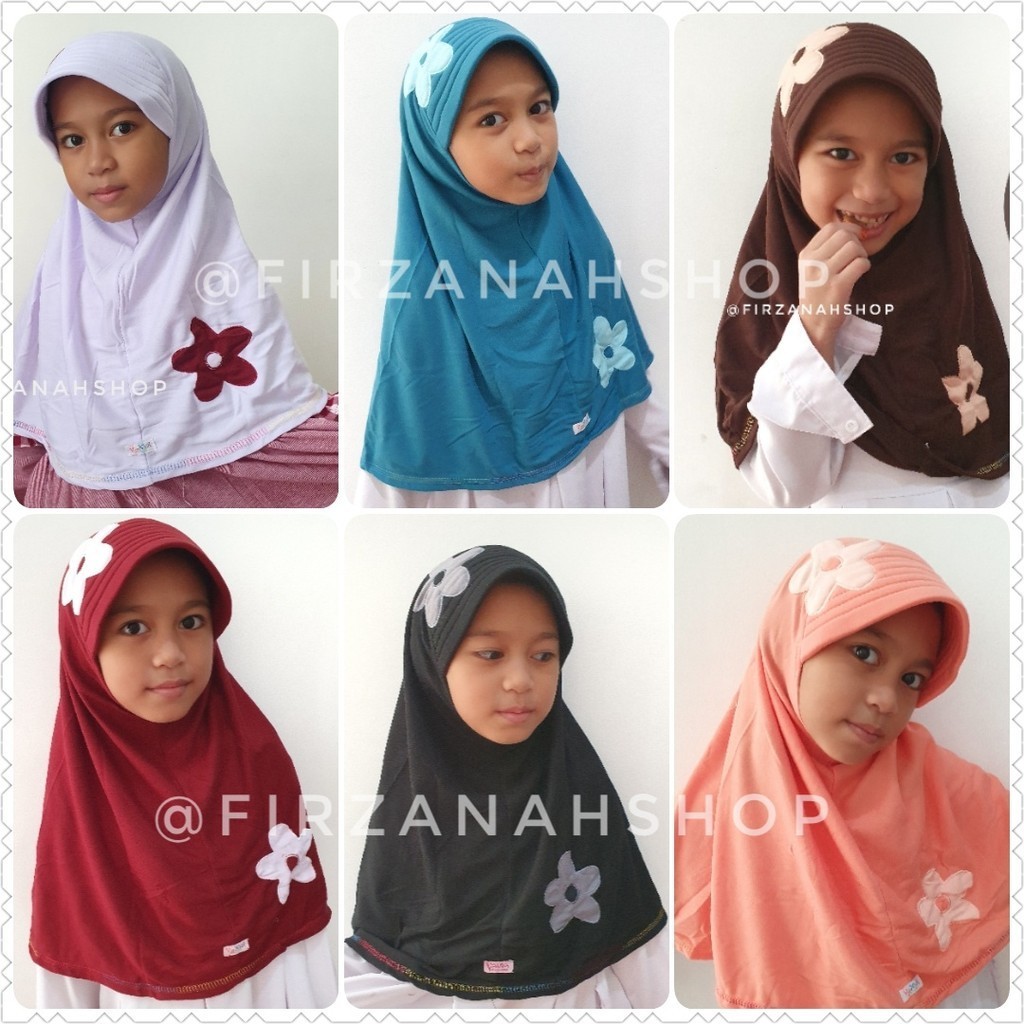 Jual [PRE-ORDER] Jilbab Vania Bunga Ceplok Size S TK SD | Shopee Indonesia