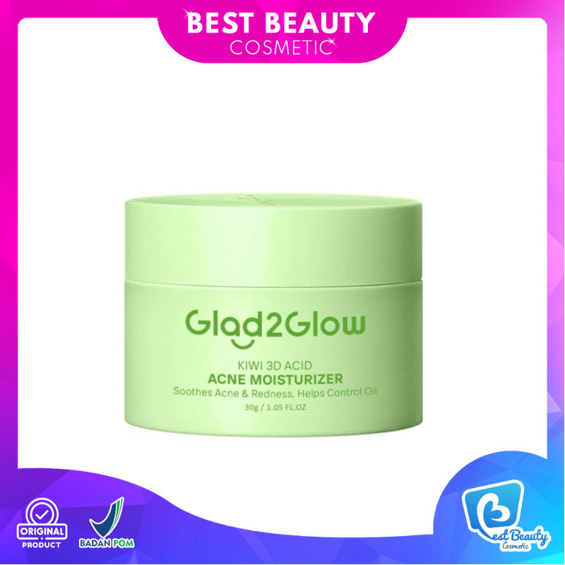 Jual ★ BB ★ Glad2Glow Kiwi 3D Acid Acne Moisturizer 30g Moist g2g ...