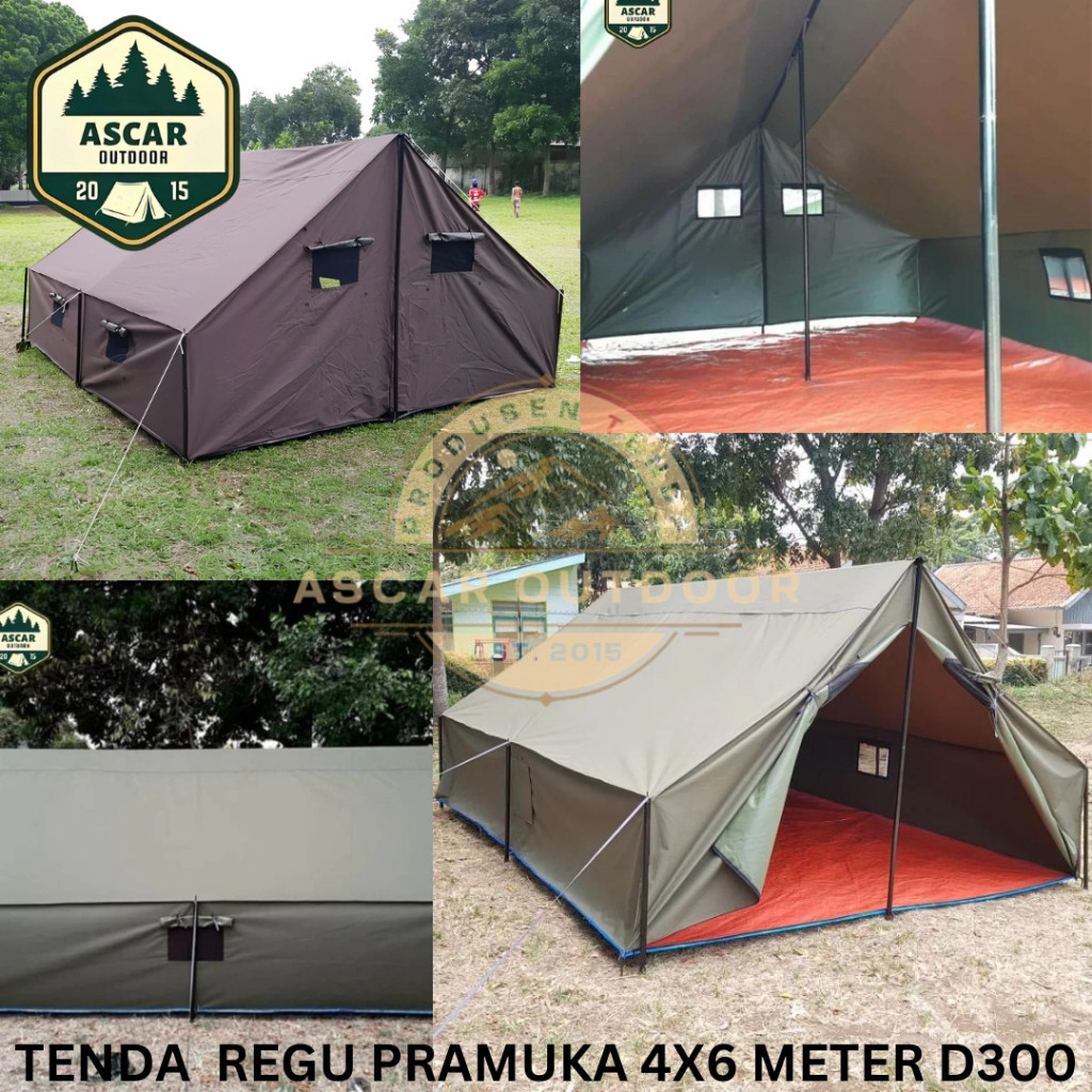 Jual Tenda Regu Pramuka UKuran 4x6 mtr bahan D300 | Shopee Indonesia