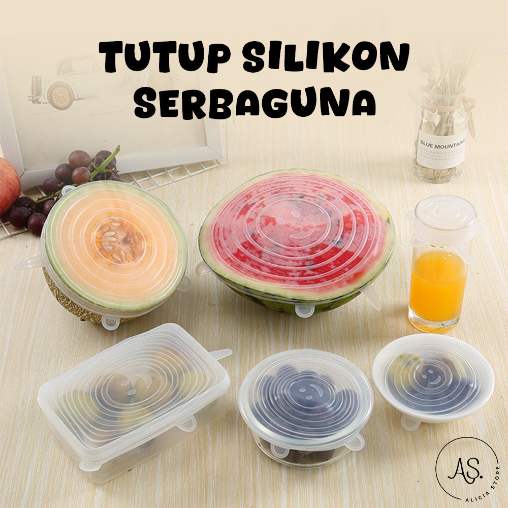 Jual AS Food Cover 6 In 1 Atau Tutup Mangkok Silikon Serbaguna | Shopee ...