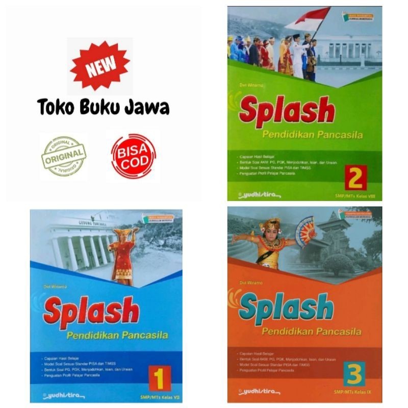 Jual PROMO ORIGINAL Buku SMP SPLASH Pendidikan Pancasila Kelas 7 8 9 VII VIII IX Yudhistira ...