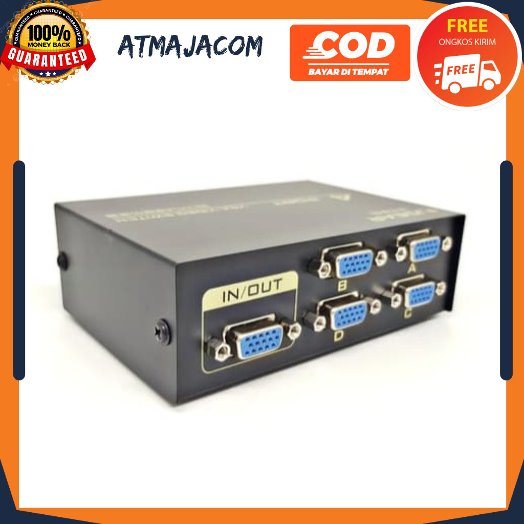 Jual VGA SWITCH 4 PORT / SWITCHER VGA (4 INPUT 1 OUTPUT) | Shopee Indonesia
