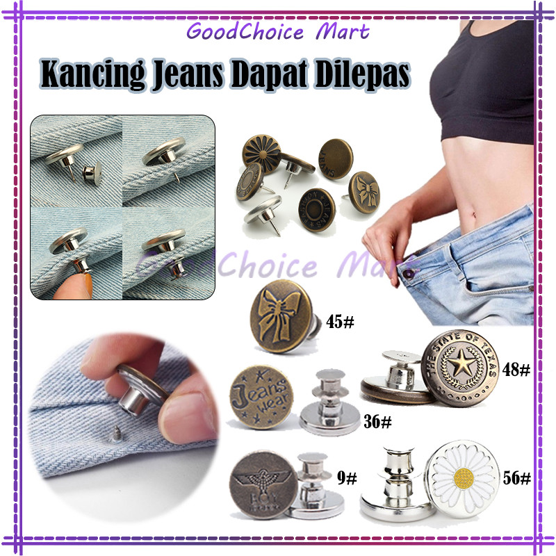 Jual Kancing Jeans Dapat Dilepas / Kancing Pengecil Jeans Unisex ...