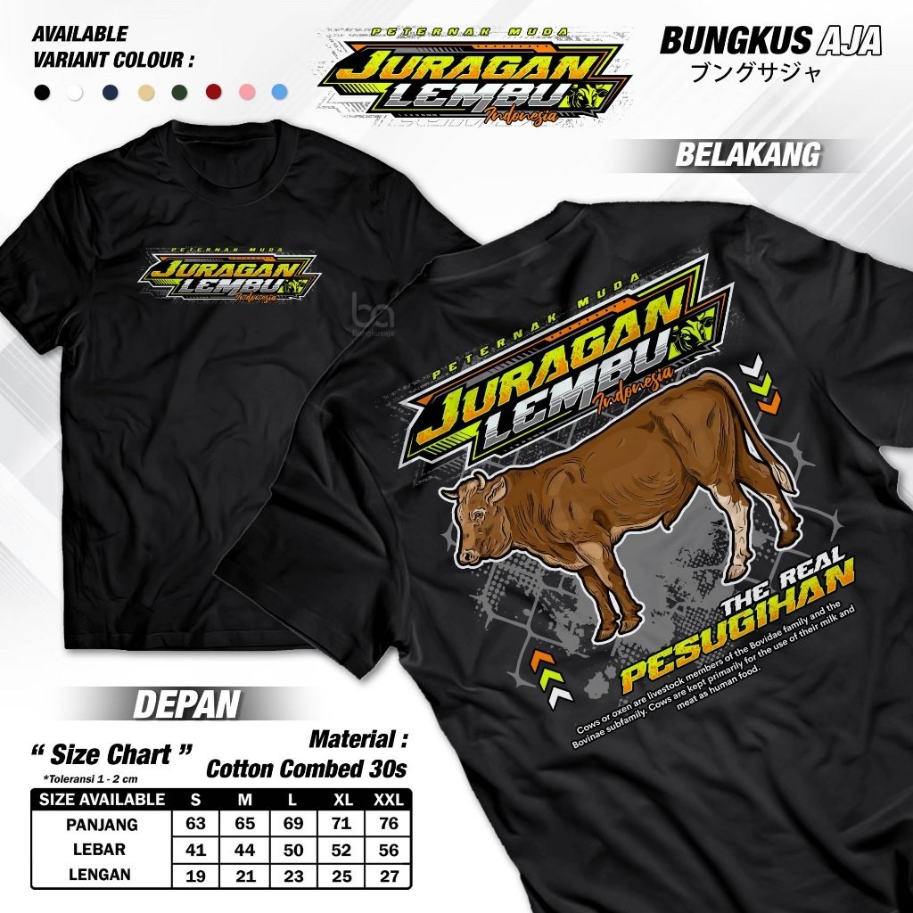 Jual Kaos Sapi Pesona Juragan Lembu The Real Pesugian - Baju Peternak ...