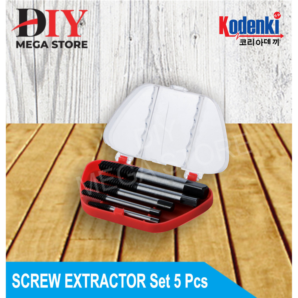 Jual Tap pembuat ulir baut tap balik screw extractor set 5 pcs kodenki ...