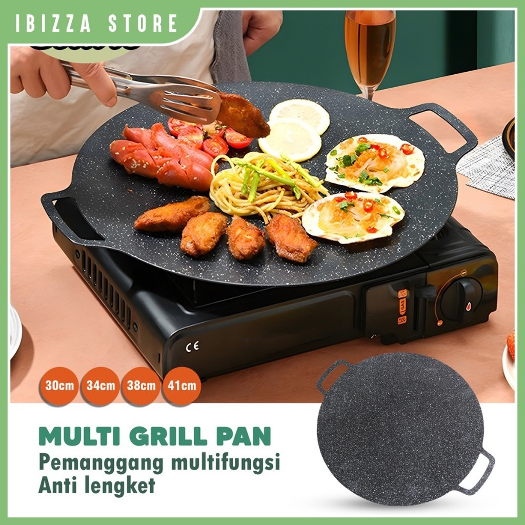 Jual GRILL PAN / PLATE /PANGGANGAN 34 CM WAJAN KUALI DATAR /LOYANG ...