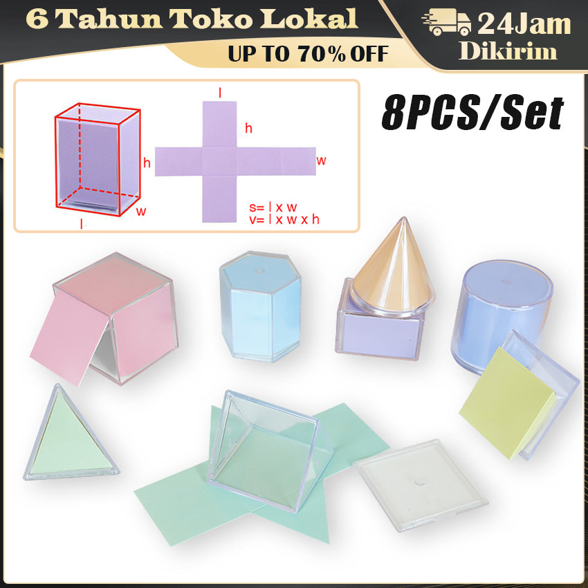 Jual Model Bangun Ruang Transparan 8 Jenis / Alat Peraga Matematika ...