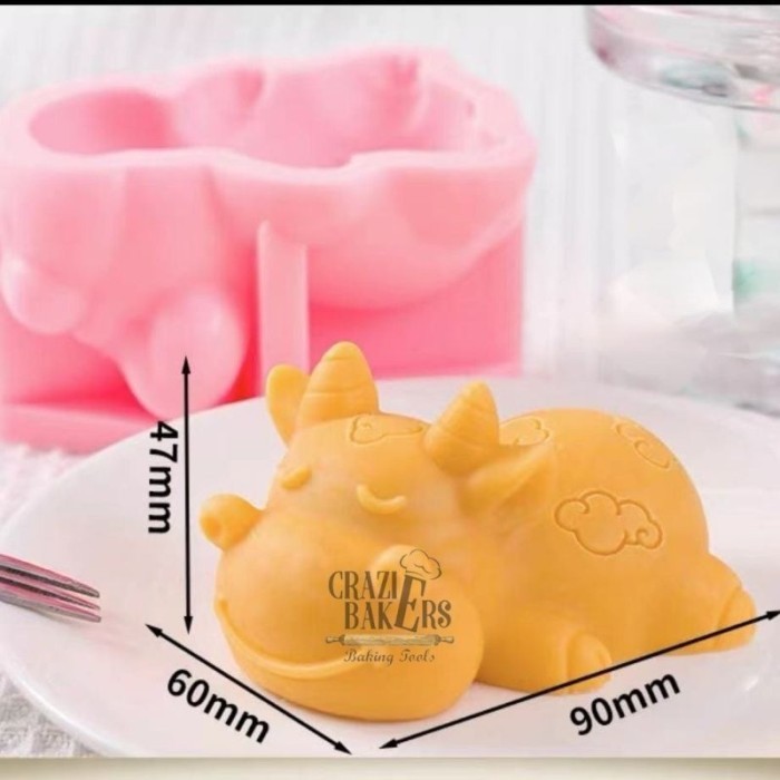 Jual Cetakan Silikon Pudding Lying Sitting Cow Sapi Duduk Minum Tiduran ...