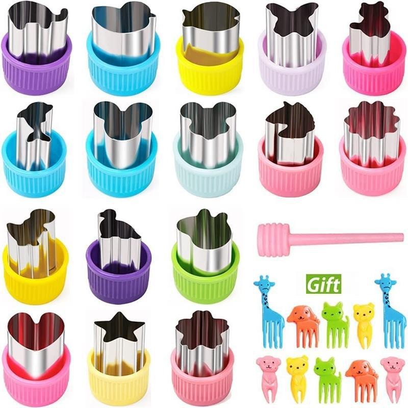 Jual Fruit Cutters for Children Kids Food Cookie Mold Maker with Shapes ...