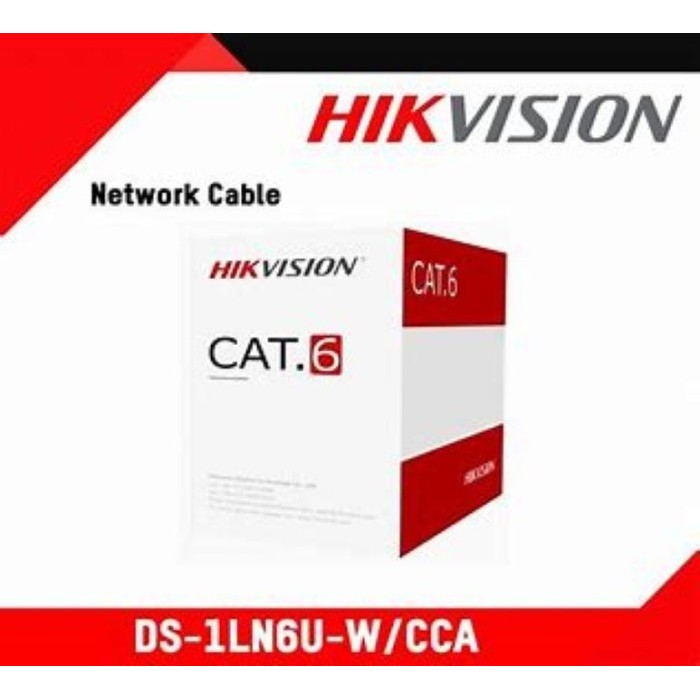 Jual KABEL LAN CAT 6 HIKVISION DS-1LN6U-W/CCA 305 METER LAN UTP NETWORK CABLE | Shopee Indonesia